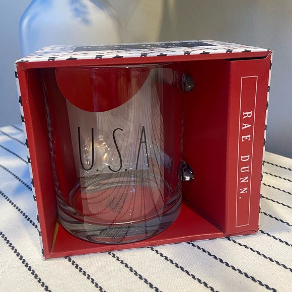 Rae Dunn | Kitchen | Rae Dunn Usa Glass Mug | Poshmark